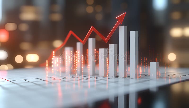 Rising Graph on Grid Symbolizes Growth and Expansion in International ...