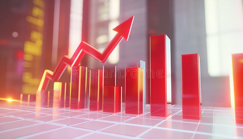 Rising Graph on Grid Symbolizes Growth and Expansion in International ...