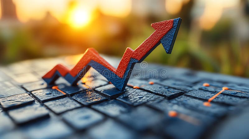 A Rising Graph Symbolizing Growth, Success, and Financial Progress on a ...