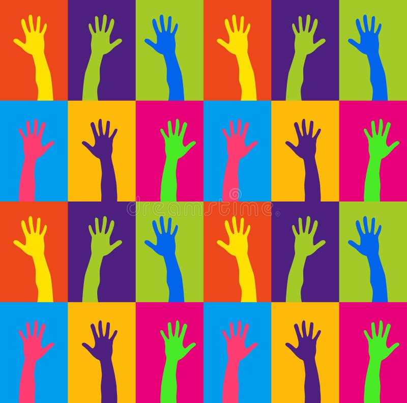 Rising hands stock vector. Illustration of confidence - 16635166