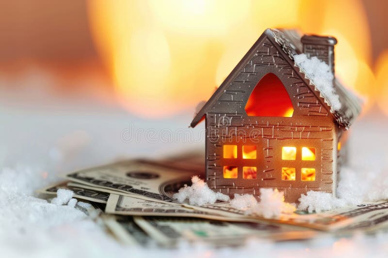 Rising Heating Costs Concept with Energy Bills, Consumption, and Winter ...