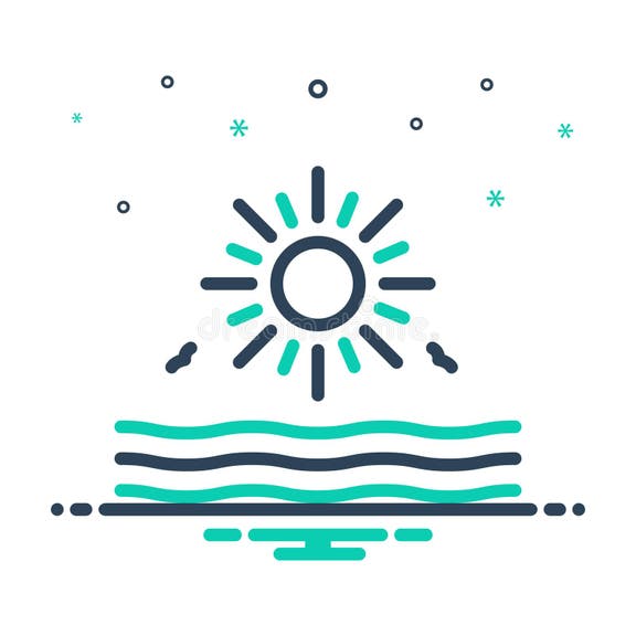 Mix Icon for Rising, Spiraling and Sun Stock Vector - Illustration of ...