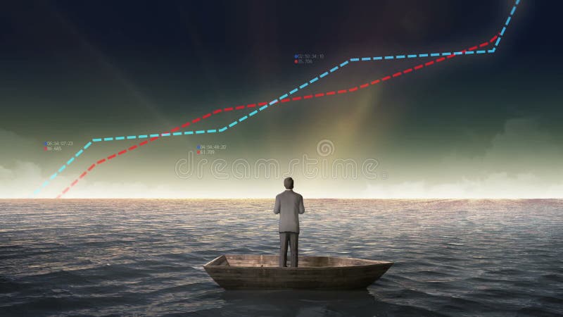 Rising Stock Market Chart Arrow Rallying Growth Recovery Concept - 4K ...