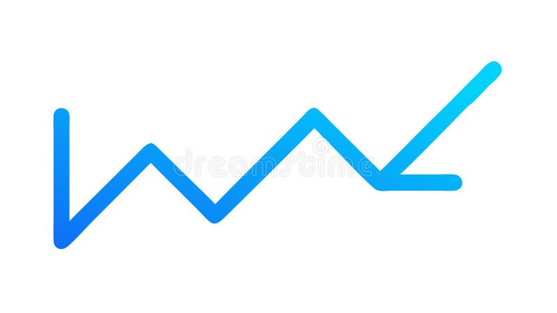 Rising Line Graph Data Icon Flat Design Vector Graphic, Vector Design ...