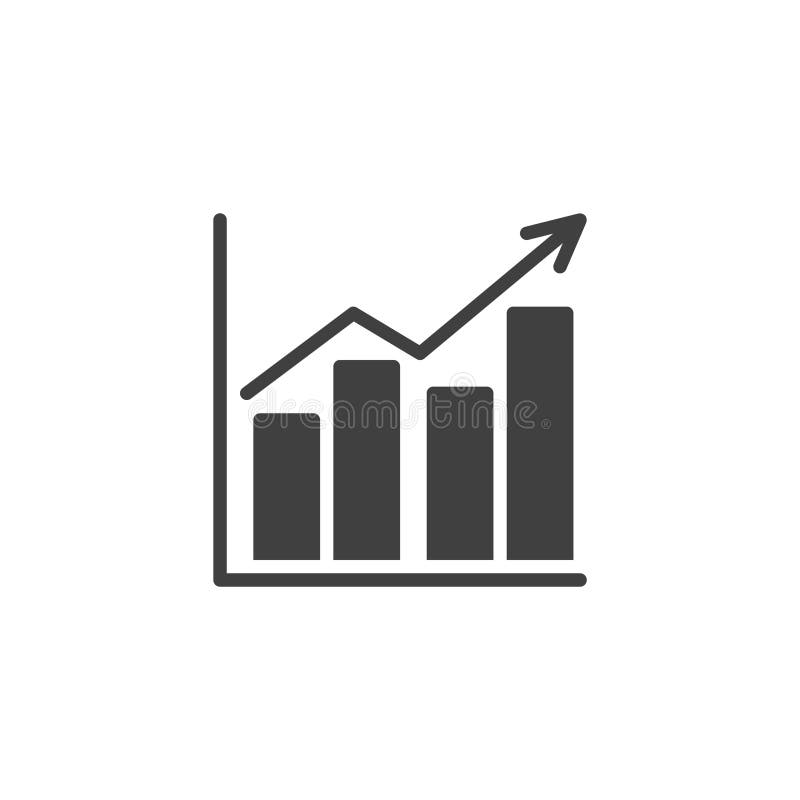 A Rising Line Graph Vector Icon Stock Illustration - Illustration of ...