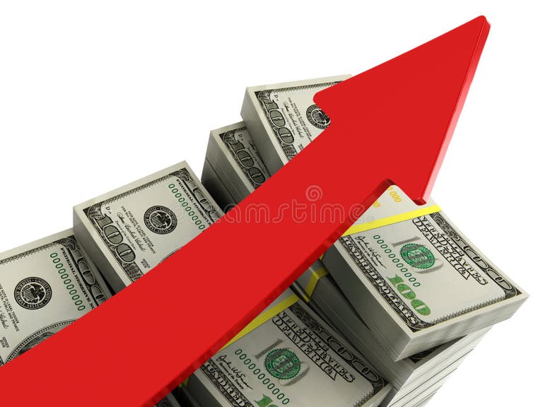 Rising money charts stock illustration. Illustration of financial ...