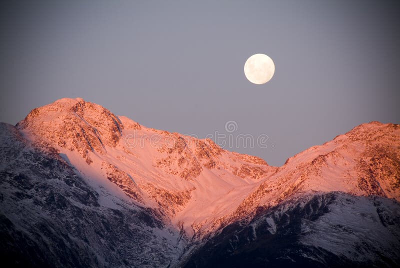 Rising Moon stock image. Image of conquer, achieve, mountaineering ...