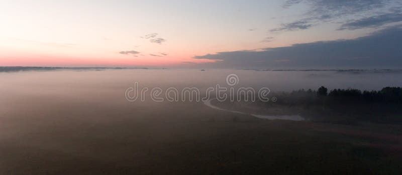 A rising of a new day stock photo. Image of mist, orange - 94701592
