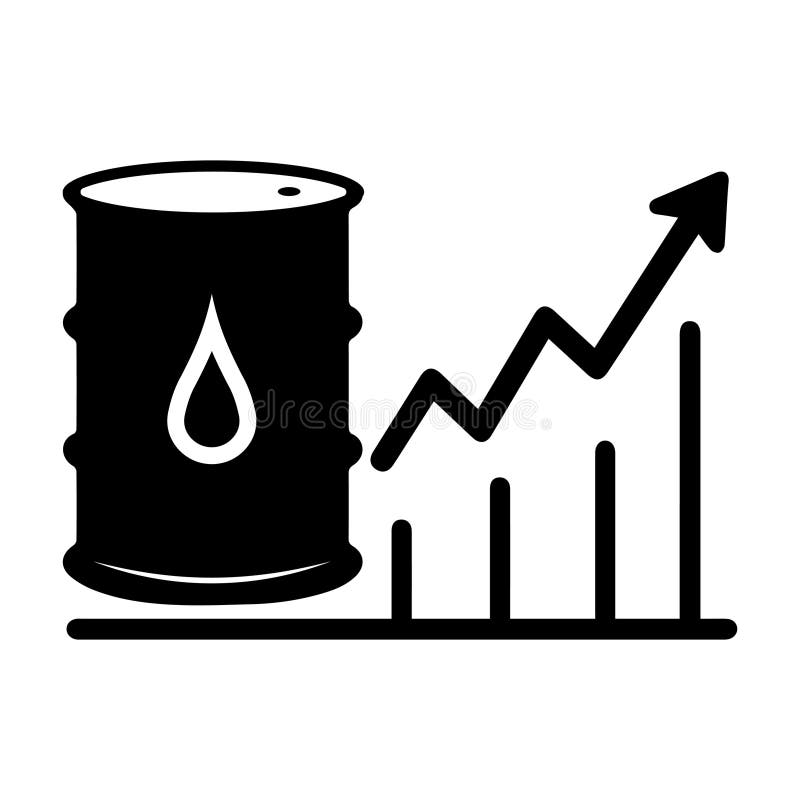 Rising Oil Prices, Barrel Oil with a Sharply Increasing Graph Stock ...