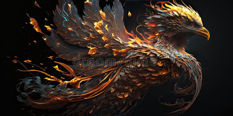 Phoenix Rising Flames Stock Illustrations – 232 Phoenix Rising Flames ...