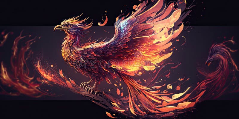 Phoenix Rising Flames Stock Illustrations – 232 Phoenix Rising Flames ...