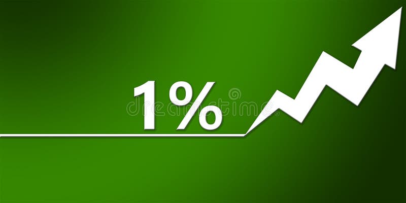 Rising Prices or Inflation with Arrow Going Up and 1 Percent Word Stock ...