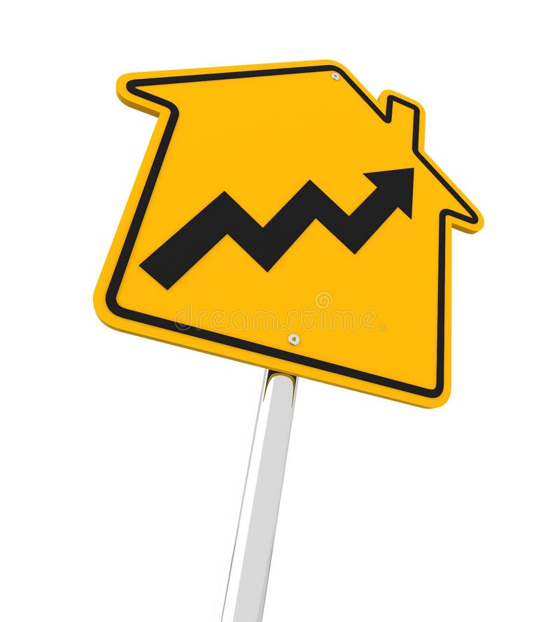 Rising Real Estate Market Ahead Stock Illustration - Illustration of ...