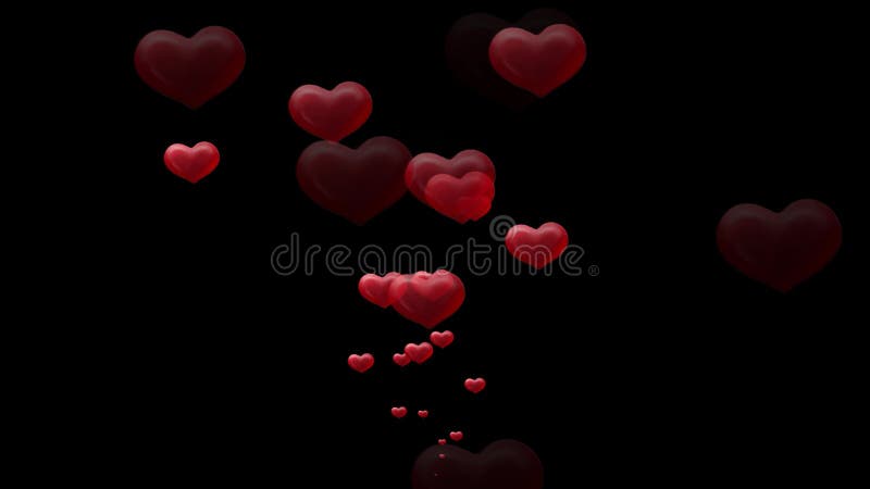 Red Hearts Motion Graphics with Green Screen Background Stock Video ...