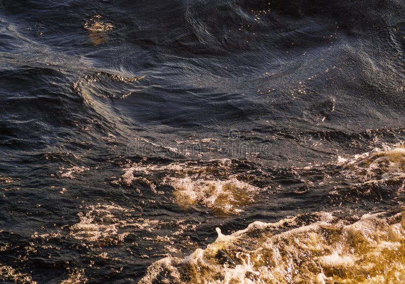 The Rising Sea Wave at Sunset. Stock Image - Image of seascape, aqua ...