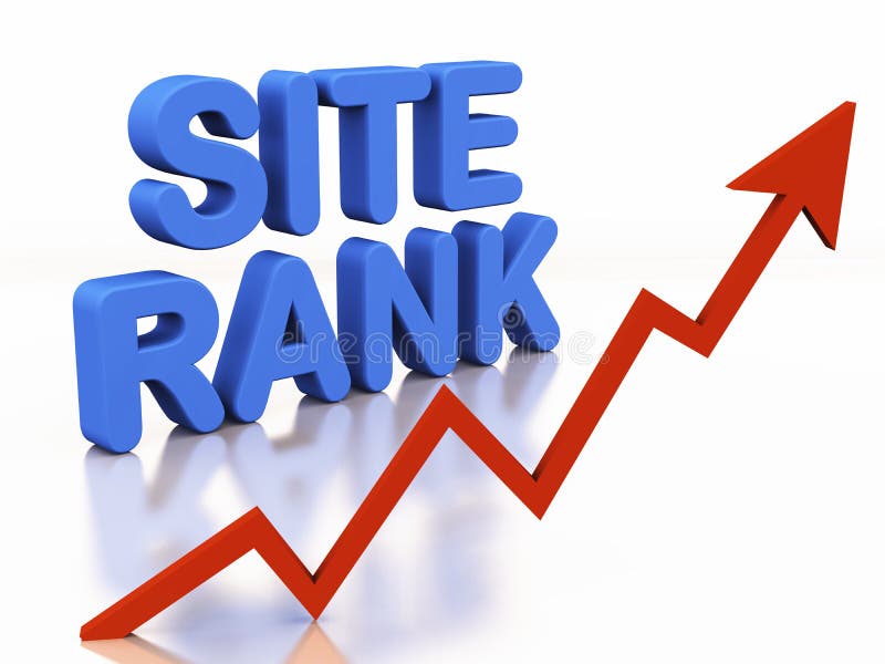 Rising site rank stock illustration. Illustration of improve - 24093275