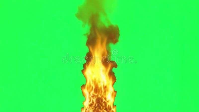 Rising Smoke Column from Ground Fire with Green Screen Stock Footage ...