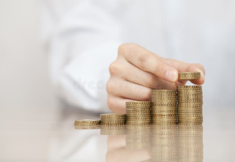 Rising Coins stock image. Image of cost, deposit, clever - 6739841