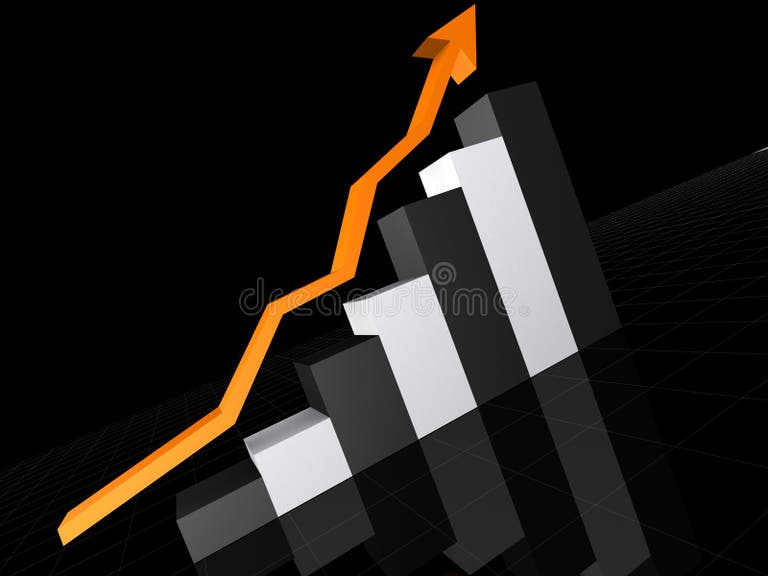 Rising statistic stock illustration. Illustration of growth - 1586897