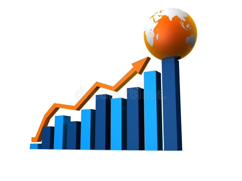 Rising statistic stock illustration. Illustration of building - 2260722