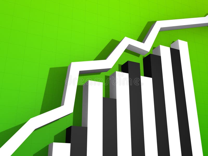Rising statistic stock illustration. Illustration of graph - 2836036