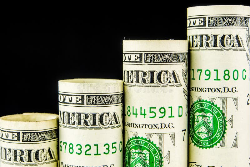 Rising Steps Made of One American Dollar Banknotes Stock Image - Image ...