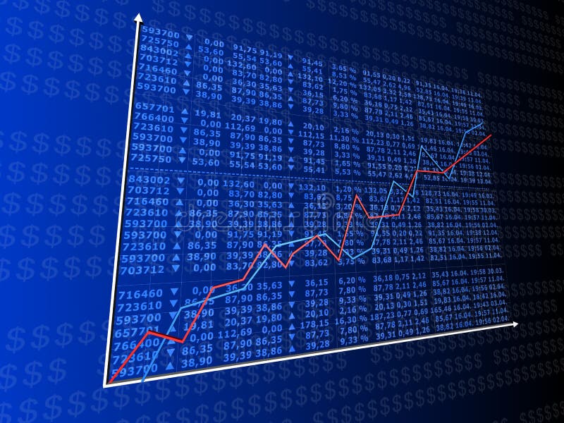 Stock Market Chart stock illustration. Illustration of company - 32245371