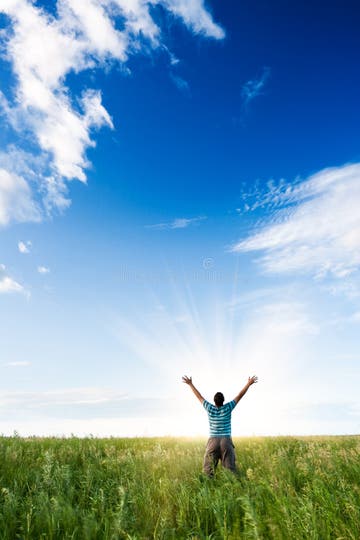 Rising sun stock photo. Image of freedom, blue, relax - 10108200