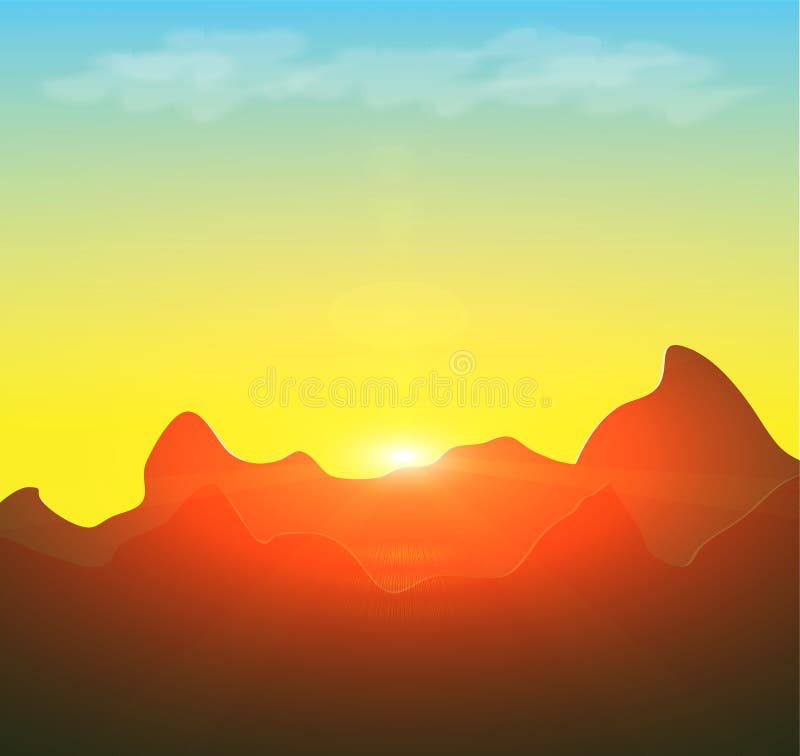 Rising sun stock illustration. Illustration of aggressive - 16289241
