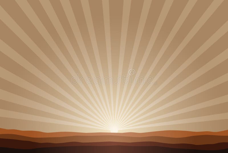 Rising sun background stock vector. Illustration of field - 65610064