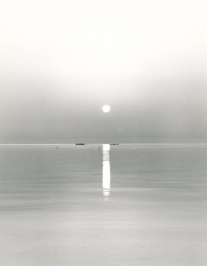 Rising sun stock photo. Image of asia, dawn, lake, japan - 34533844