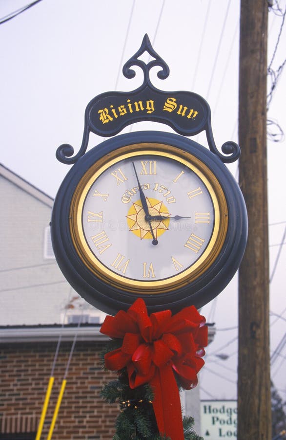 Rising Sun Clock, Cecil County, Maryland Editorial Photography - Image ...