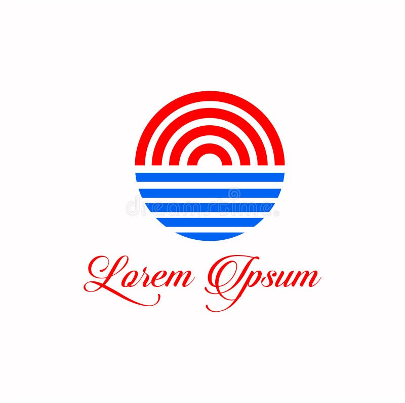 Rising Sun Company Name with Dummy Text Icon Stock Vector ...