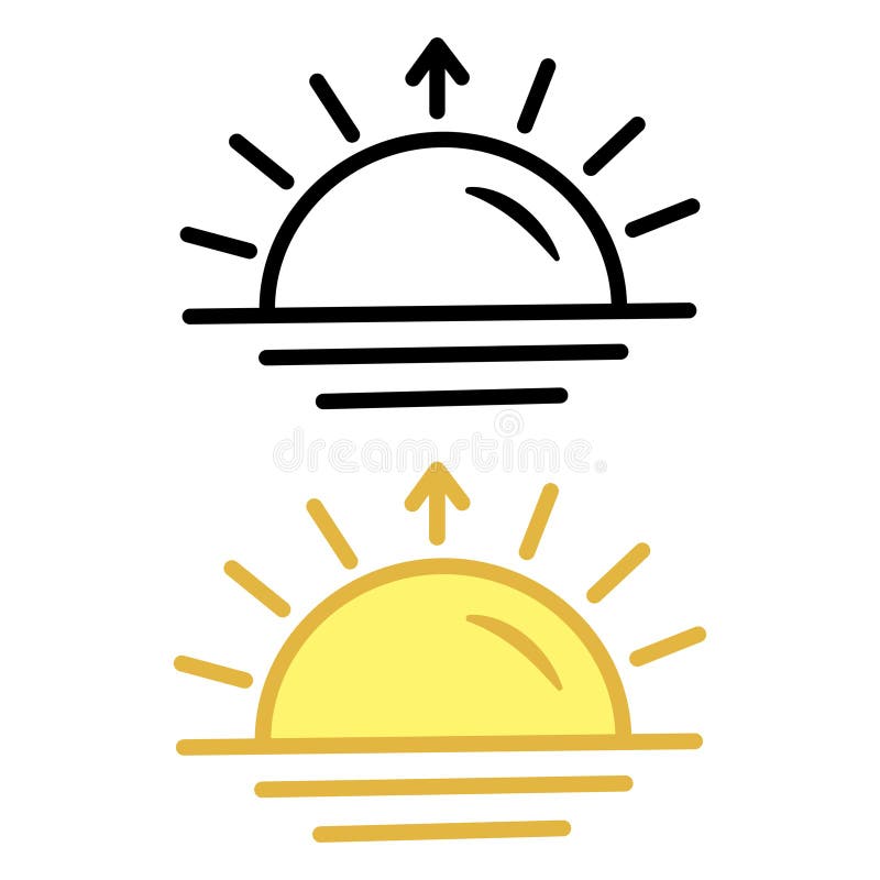 Rising sun icons stock vector. Illustration of brightness - 276323392