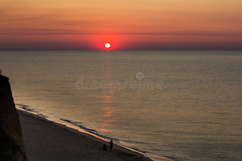 Rising Sun Over the Black Sea Stock Photo - Image of summer, waves ...
