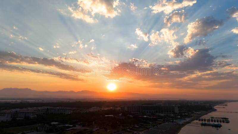 Rising Sun Over the Sea Coast of Turkey Stock Photo - Image of holiday ...