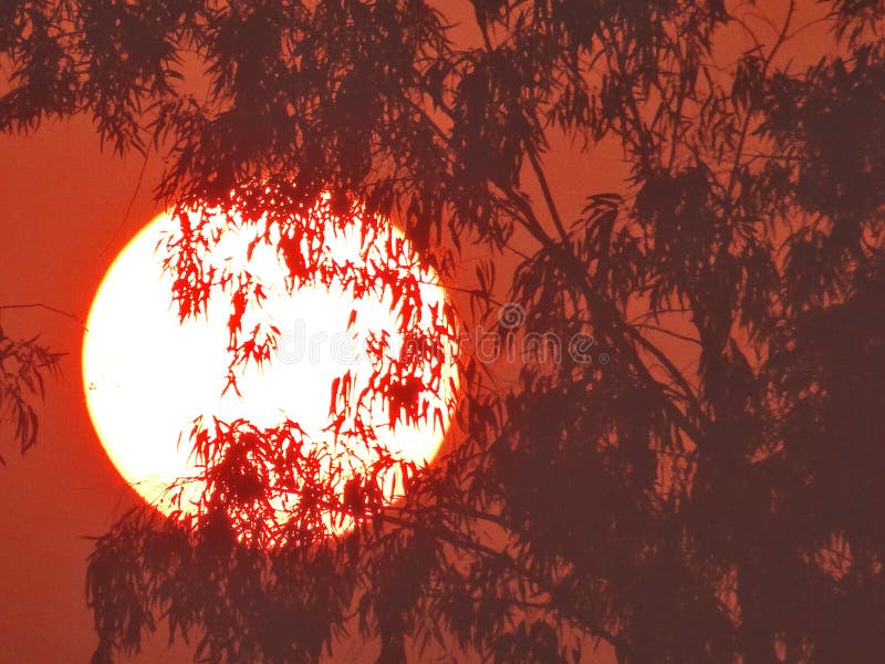 Rising sun stock image. Image of clouds, landscape, sunlight - 129817491
