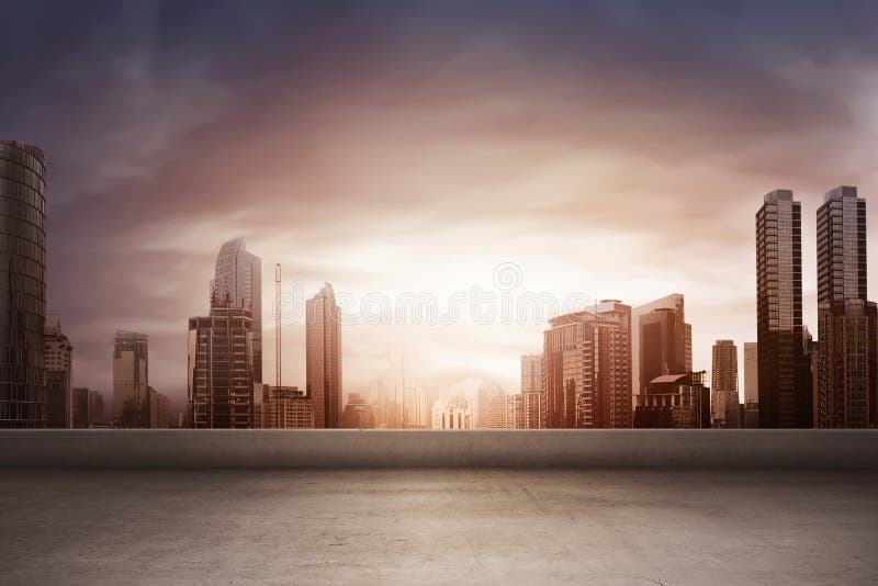 The Rising Sun Shining on the Buildings Stock Photo - Image of cloudy ...