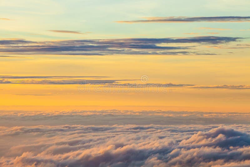 The Rising Sun, Sky Cloud Sunrise Abstract, Background and Fog. Stock ...