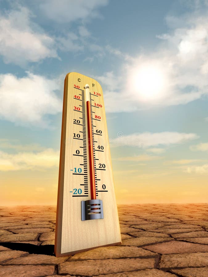 Global warming issue stock illustration. Illustration of celsius ...