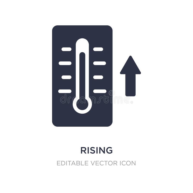 Rising Temperatures Icon on White Background. Simple Element ...