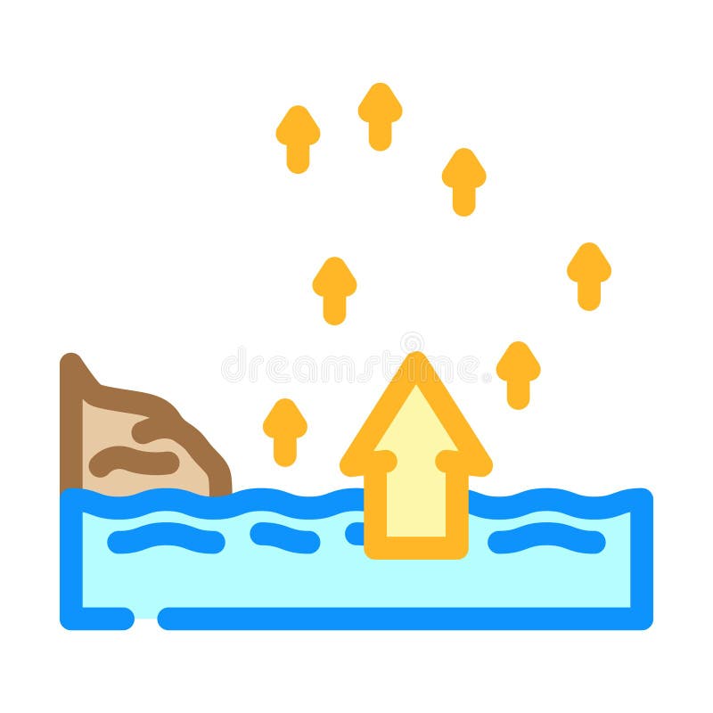 Rising Tide Progress Color Icon Vector Illustration Stock Illustration ...