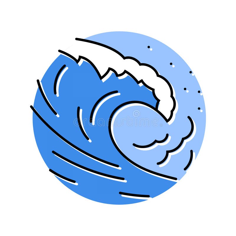 Rising Tide Progress Color Icon Vector Illustration Stock Illustration ...