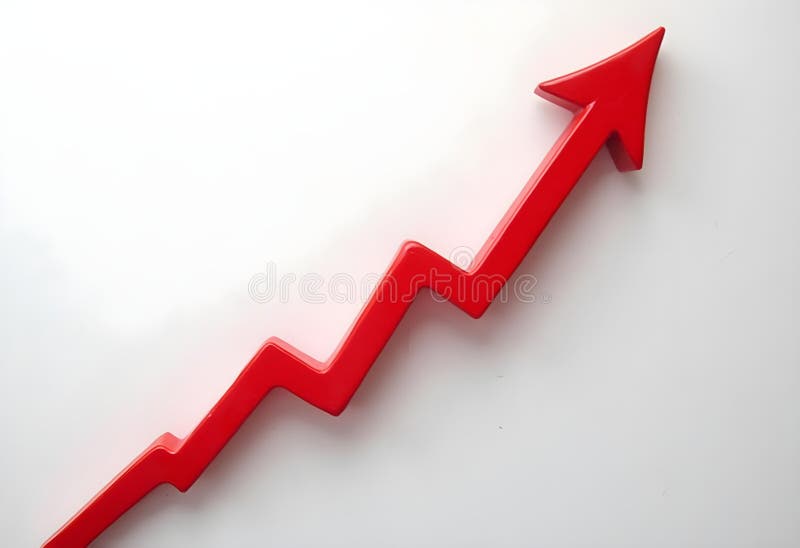 Rising Upward Arrow Graph Showing Positive Trend in Performance and ...