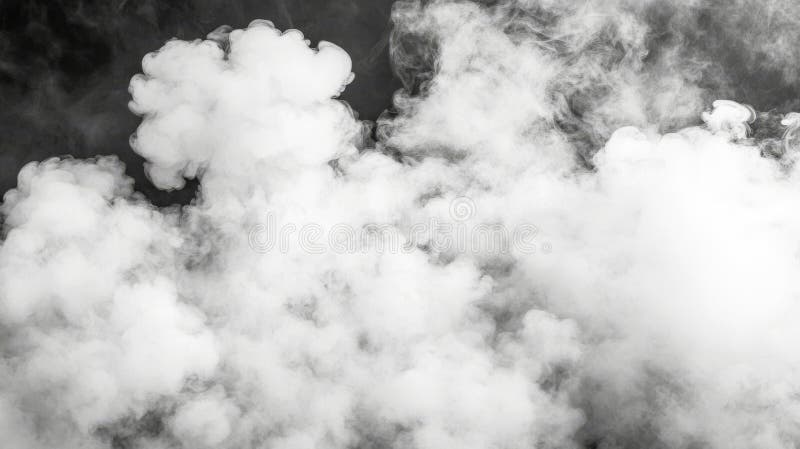 Rising White Smoke Set Against a Black Background Creates an Ideal ...