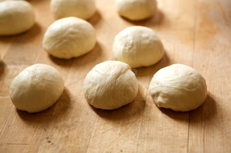 Rising Yeast Dough on Cutting Board Stock Photo - Image of board ...