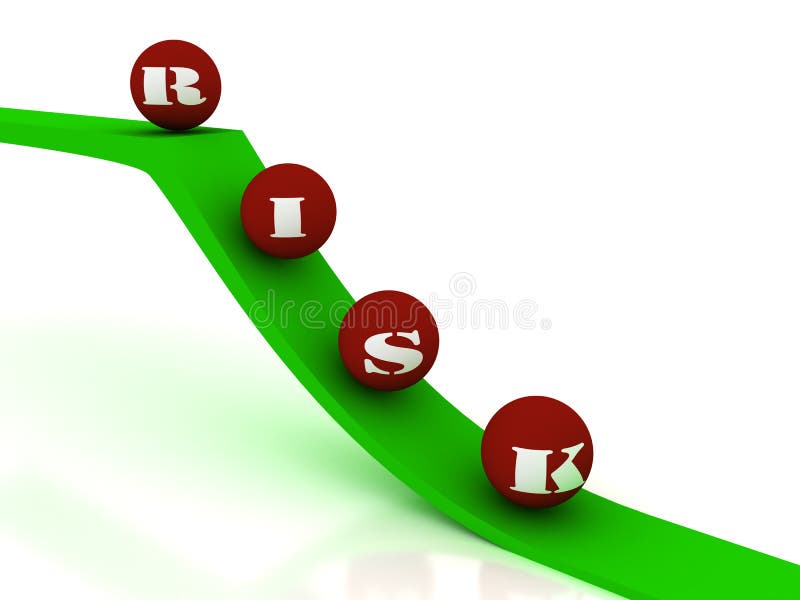 Risk Text Balancing on Question Mark Stock Illustration - Illustration ...