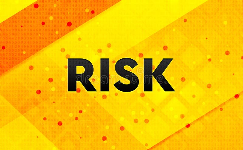 Risk Abstract Digital Banner Yellow Background Stock Illustration ...