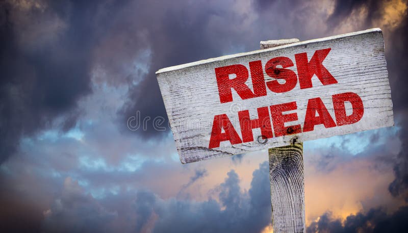 Risks Ahead Road Sign stock image. Image of assistance - 22267927