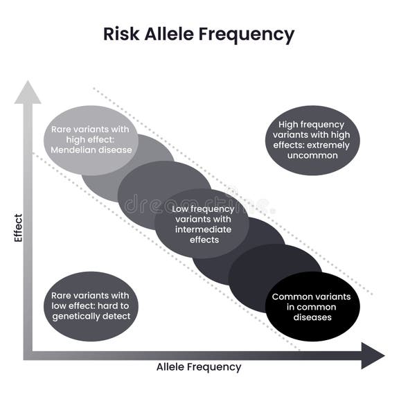 Risk Allele Frequency Genome Sciences Vector Illustration Infographic ...